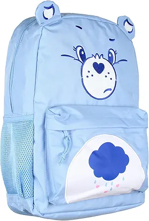 Care Bears Backpack Grumpy Bear Embroidered Face with Rain Cloud Belly ...