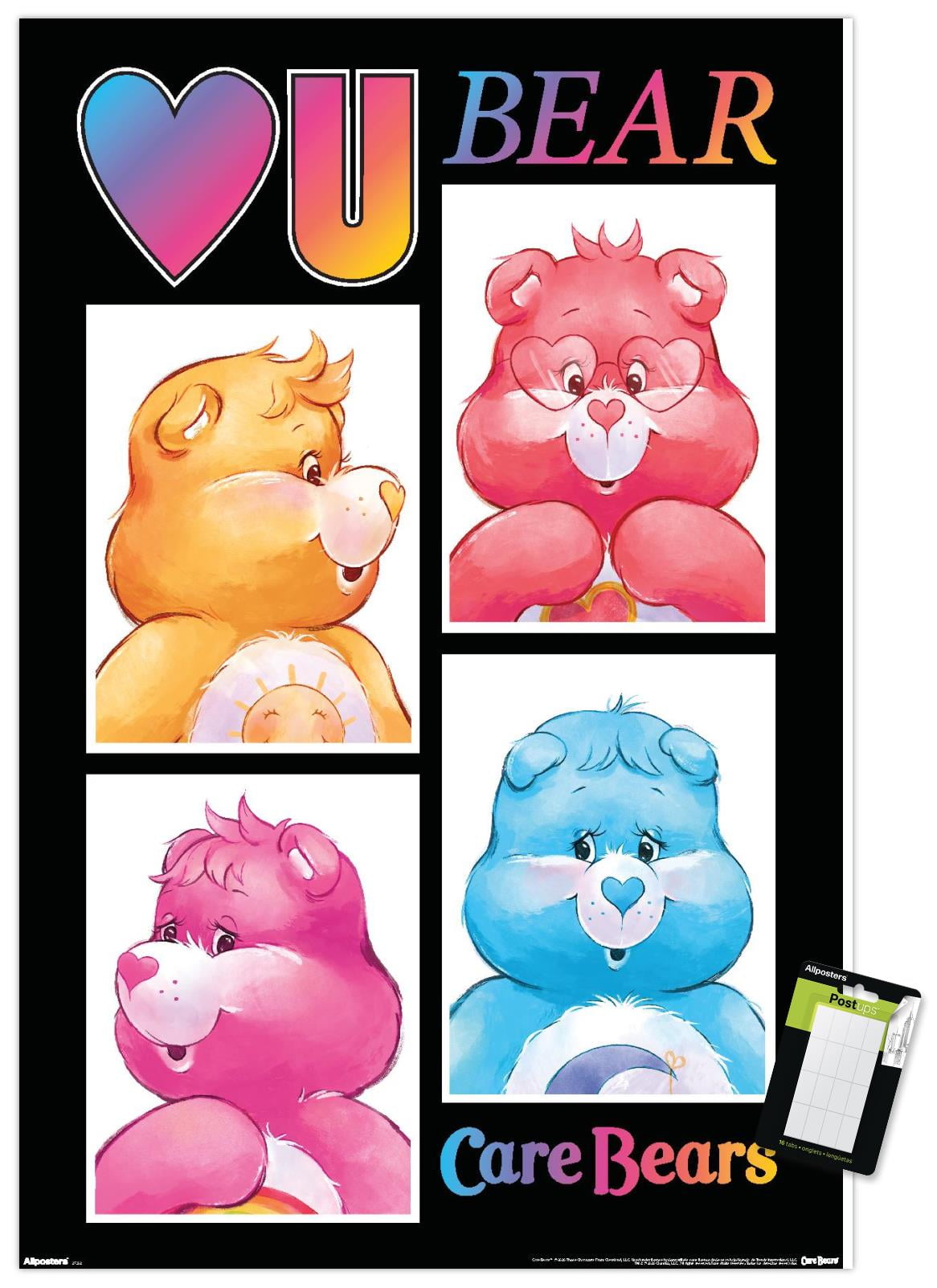 Care Bears: Band Art - Bear Quartet Groove Wall Poster, 14.725" x 22. ...