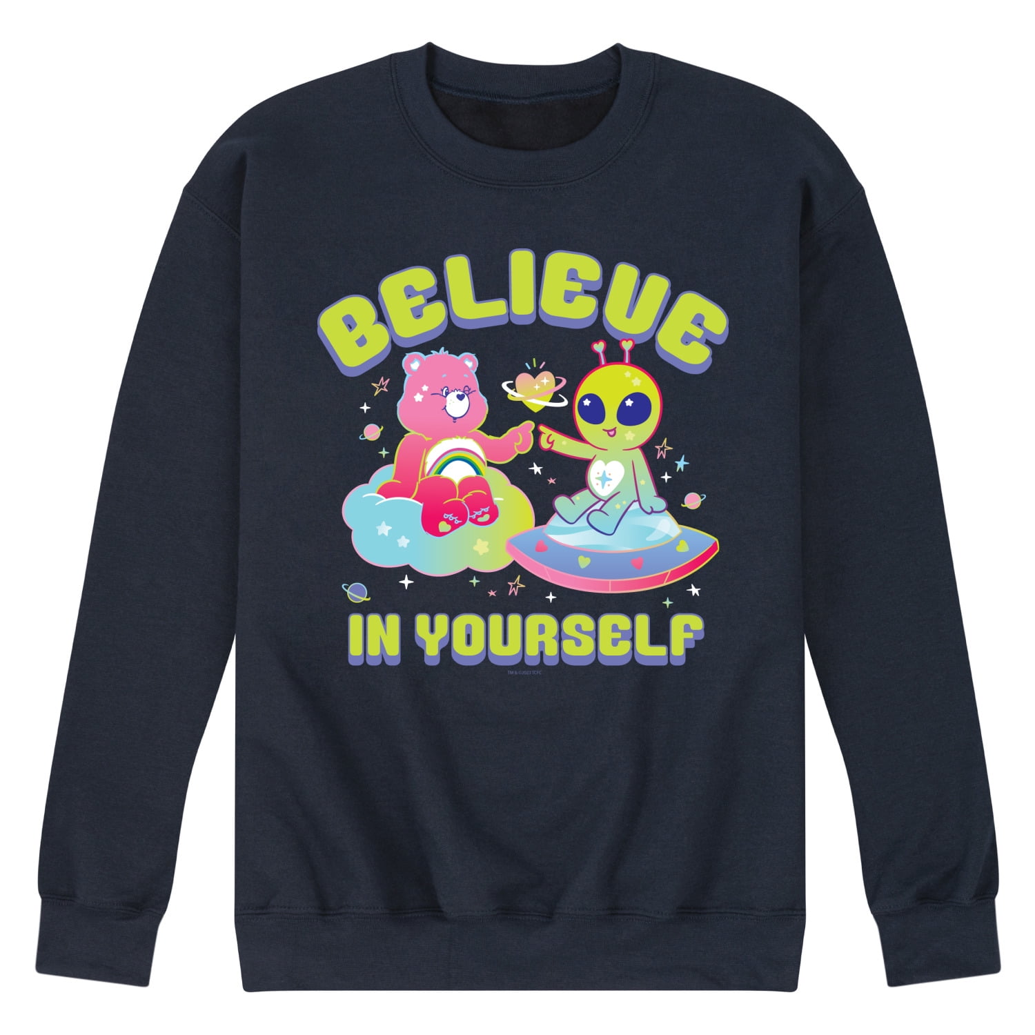 Care Bears - Believe In Yourself Cheer Bear And Alien - Men's Crew ...
