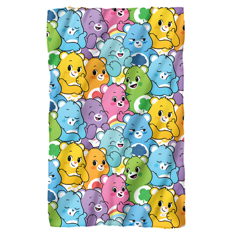Care Bears Blanket, 36' x 58' Very Many Bears Pattern Fleece Blanket ...