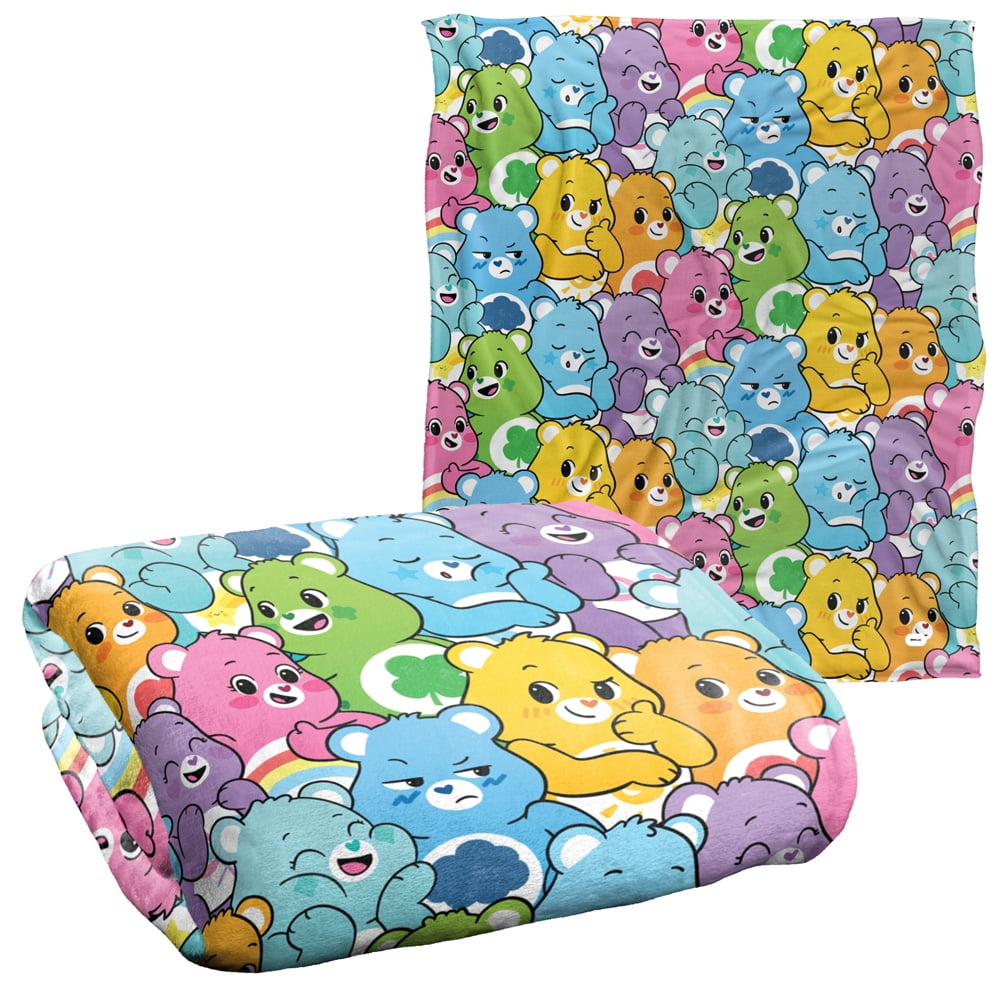 Care Bears Blanket, 50' x 60' Very Many Bears Pattern Silky Touch Super ...