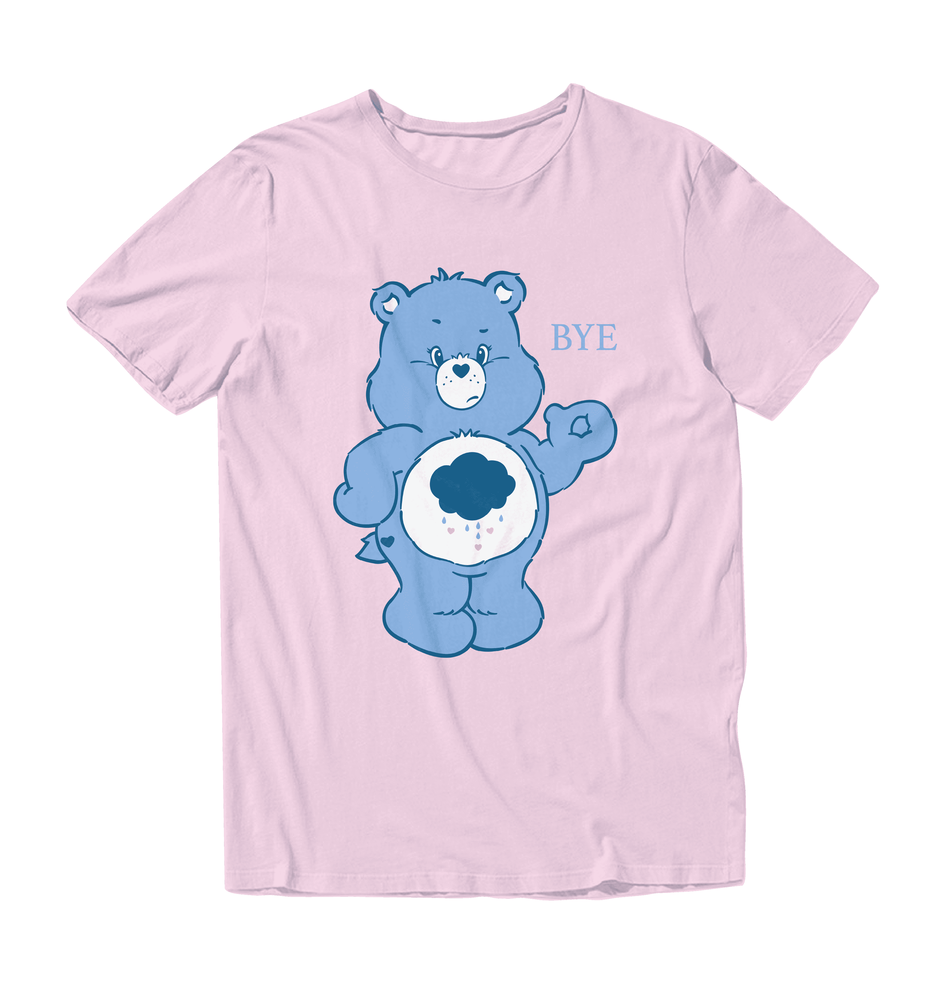 Care Bears Bye Adult Unisex Short Sleeve T-Shirt (Light Pink, S-XXL) - Walmart.com