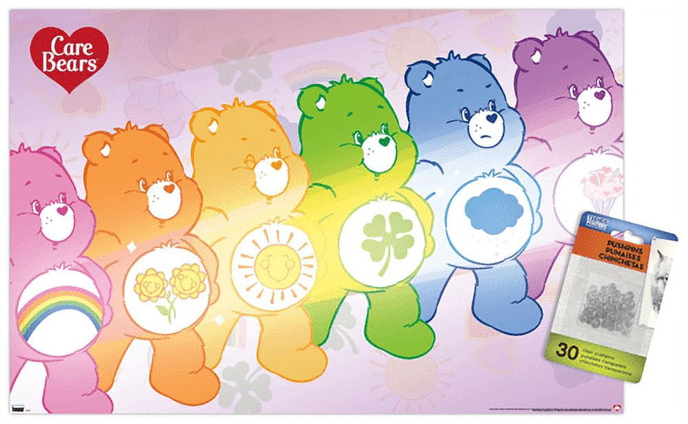 Care Bears - Care Bear Stare Wall Poster with Push Pins, 14.725" x 22. ...
