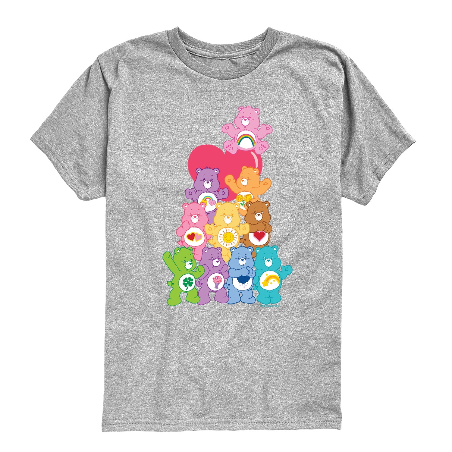 Care Bears - Care Bears Heart Stack - Youth Boys Short Sleeve Graphic T ...
