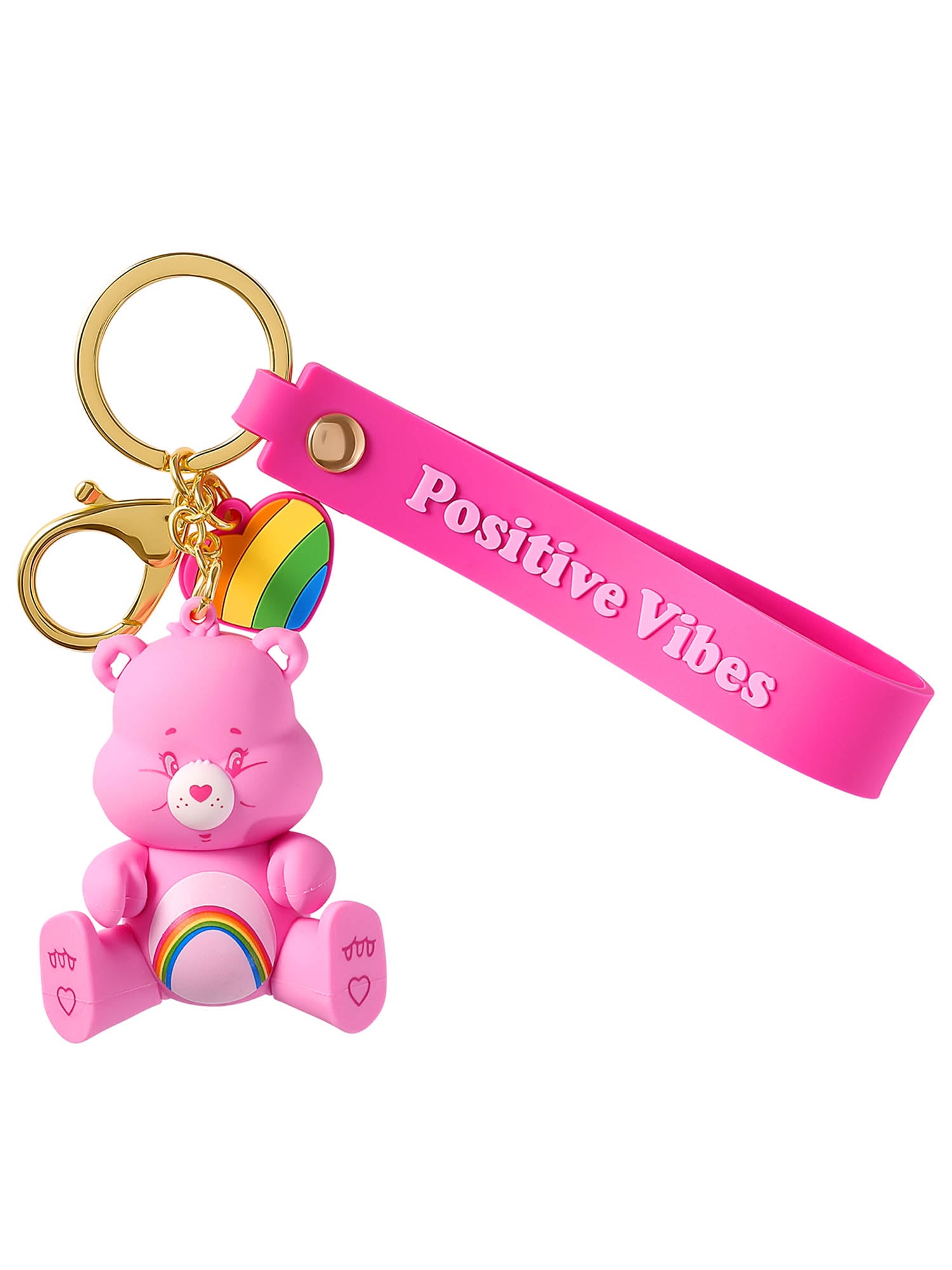 Care Bears Cheer Bear Positive Vibes 3D PVC Keychain Charm - Walmart.com