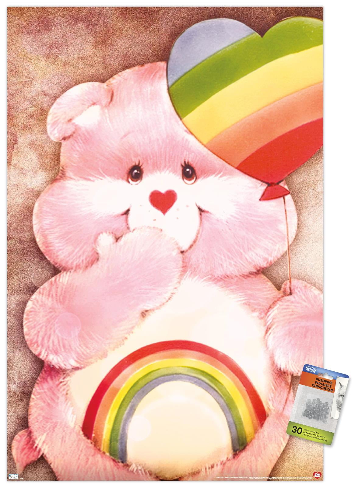 Care Bears - Cheer Bear Rainbow Balloon Wall Poster with Pushpins, 22. ...