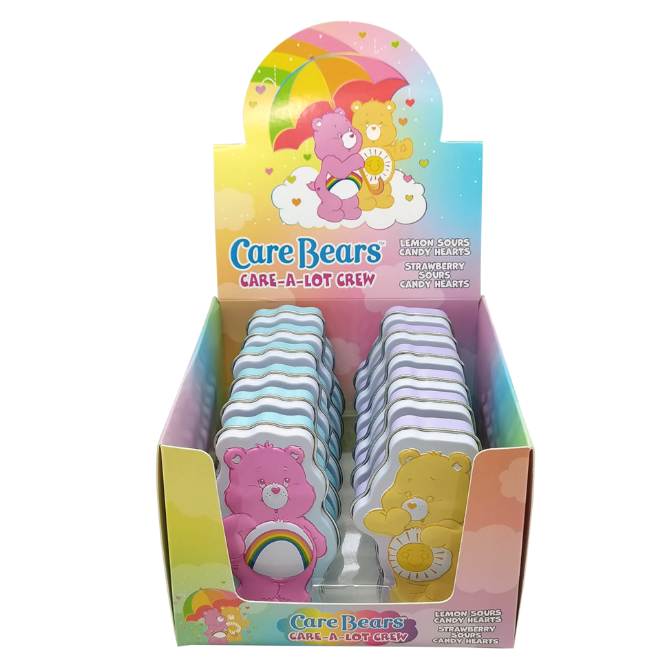 Care Bears Cheer Funshine Tins, 1 Ounce Sour Lemon & Sour Strawberry ...