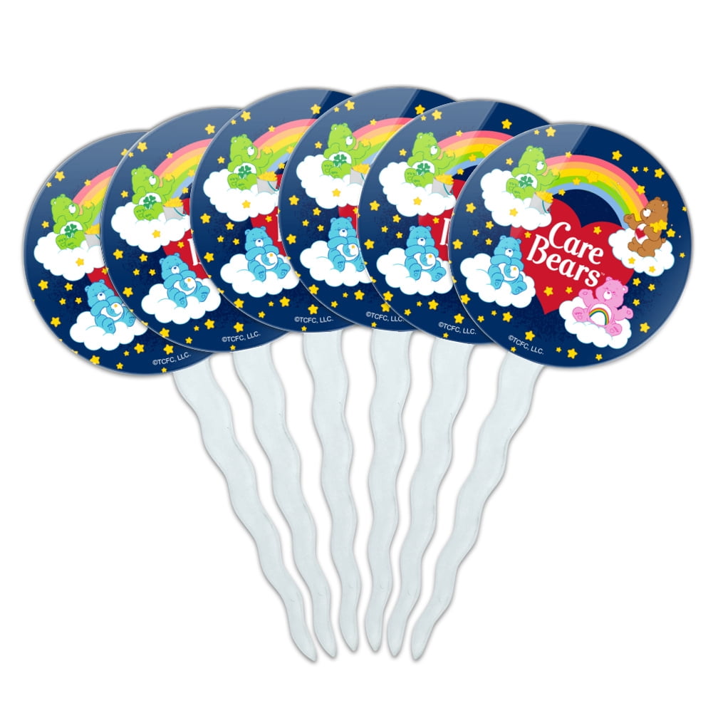 Care Bears Classic Logo Group Cupcake Picks Toppers Decoration Set of 6 ...