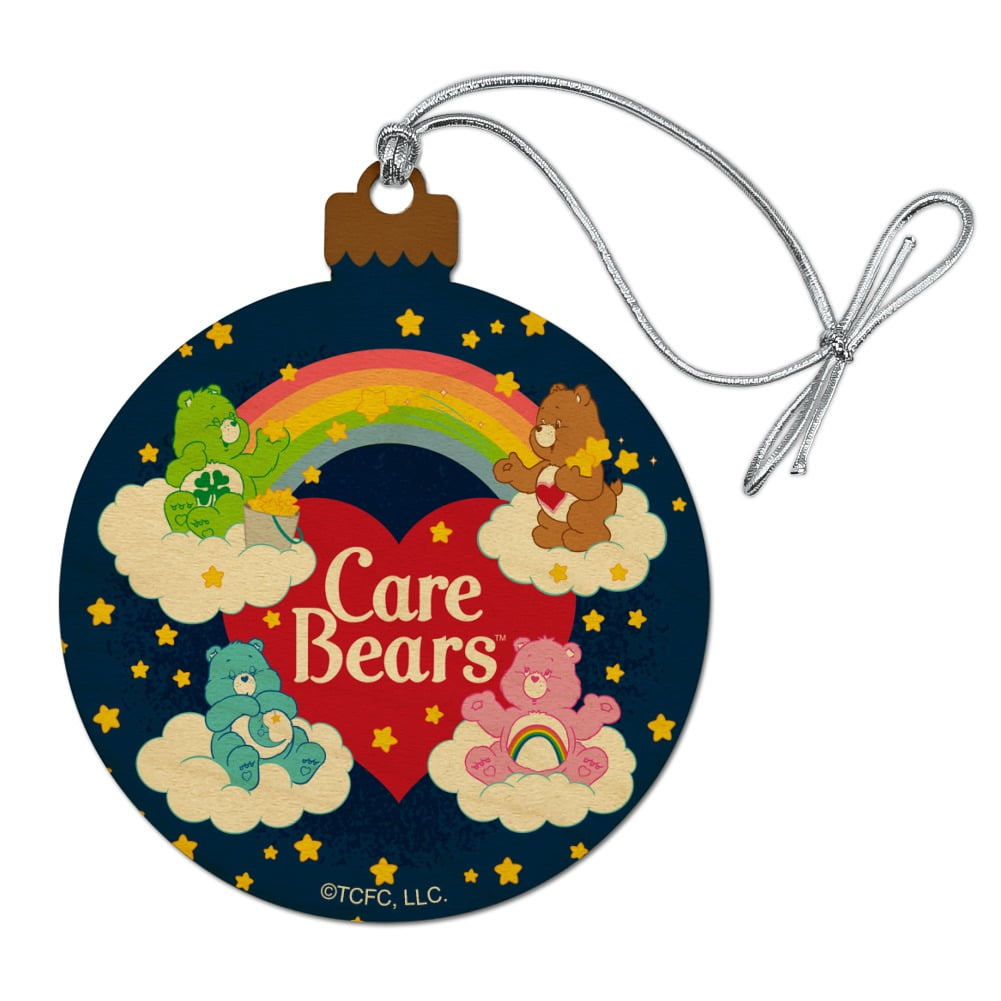 Care Bears Classic Logo Group Wood Christmas Tree Holiday Ornament ...