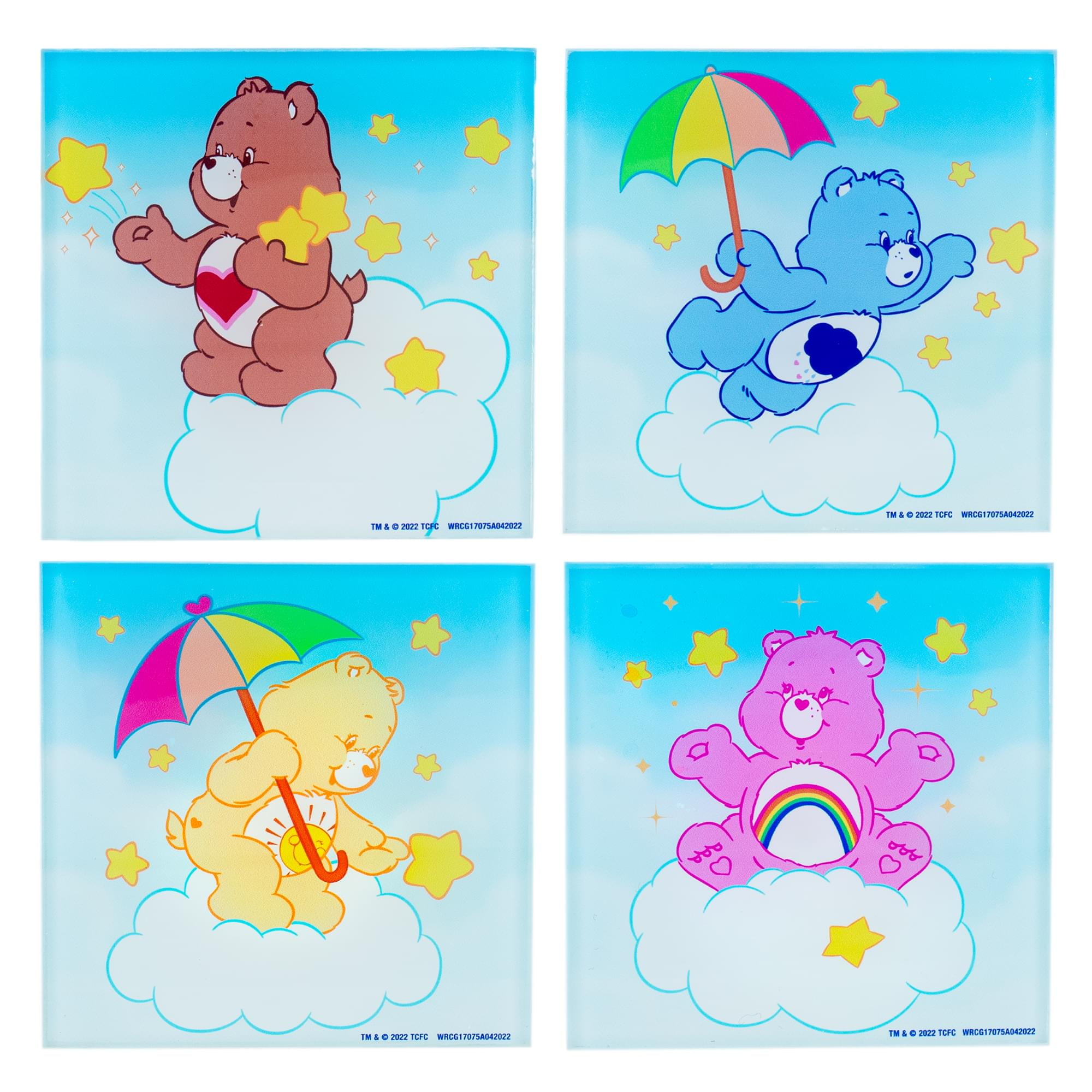 Care Bears Clouds Glass Coasters | Set of 4 - Walmart.com