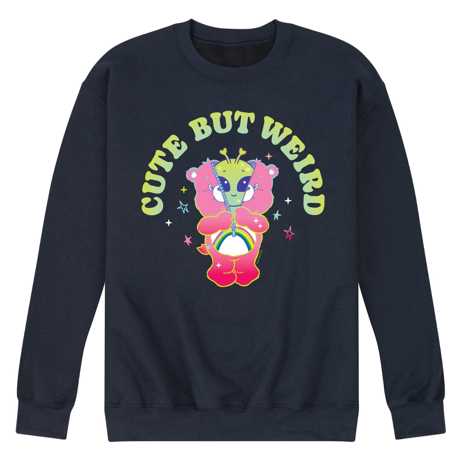 Care Bears - Cute But Weird Cheer Bear Alien - Men's Crew Fleece ...