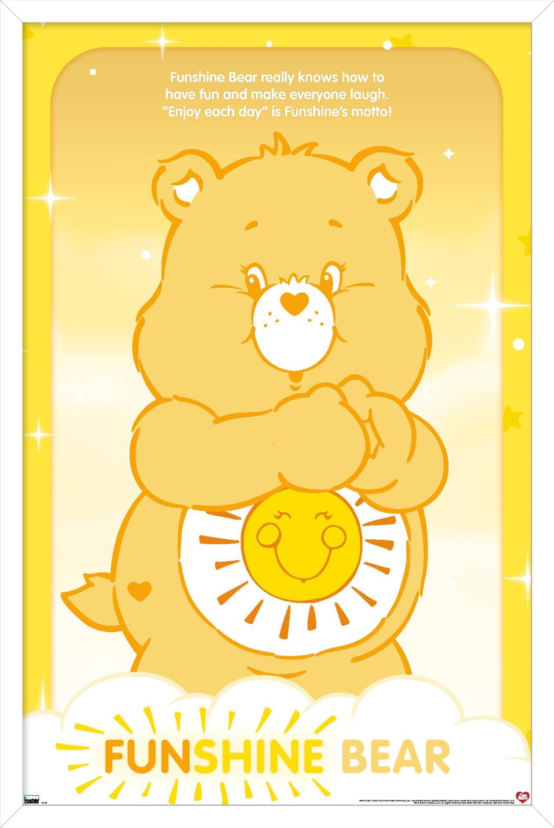 Care Bears - Funshine Bear Wall Poster, 22.375" x 34" Framed - Walmart.com