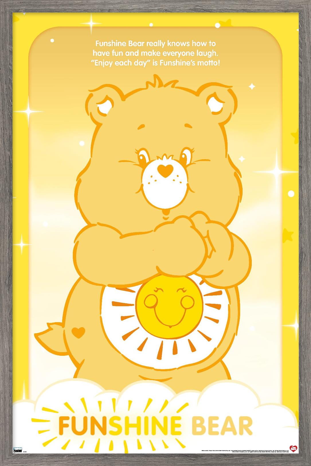 Care Bears - Funshine Bear Wall Poster, 22.375" x 34" Framed - Walmart.com