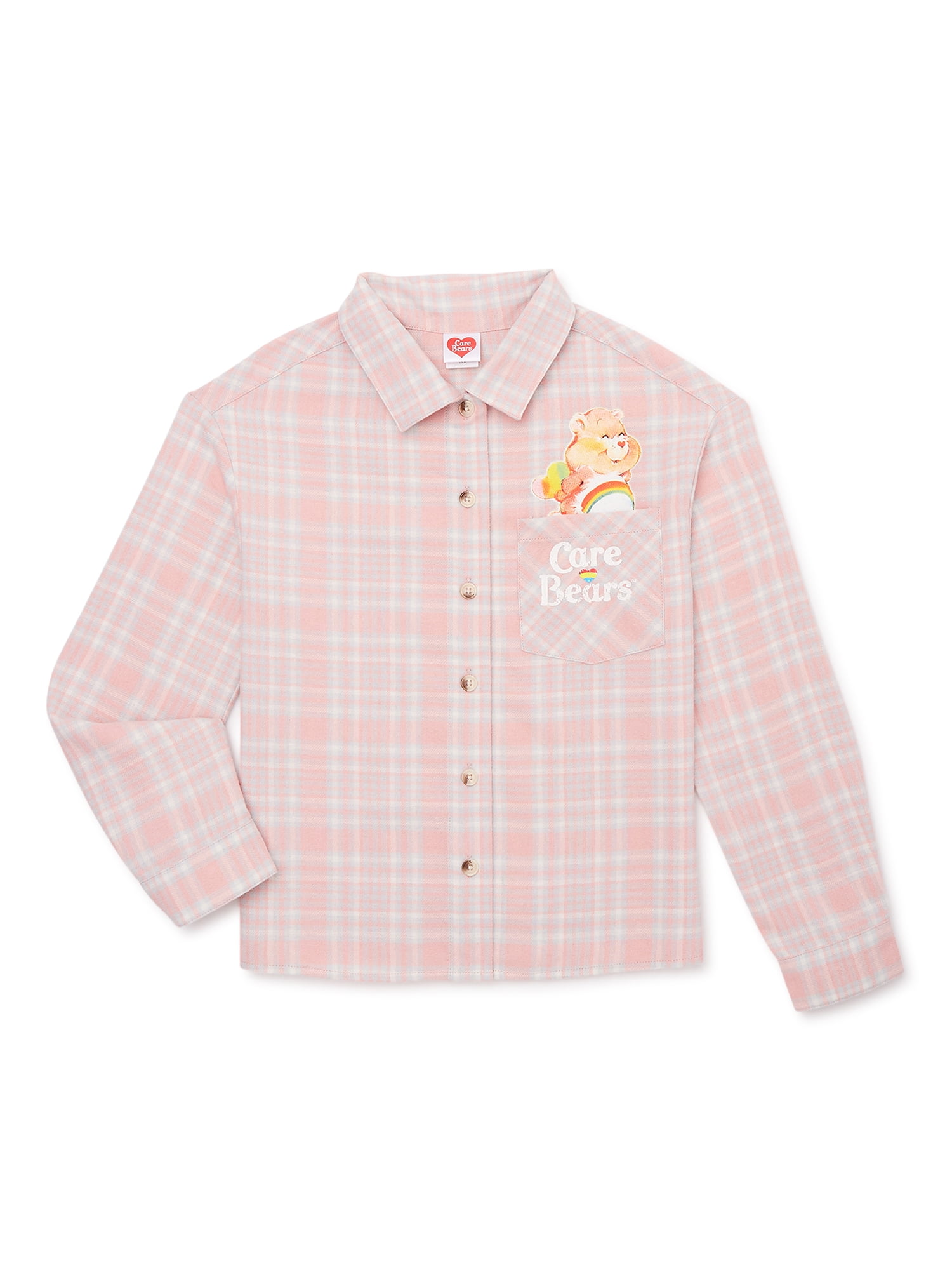 Care Bears Girls Cheer Bear Graphic Flannel, Sizes 4-16 - Walmart.com