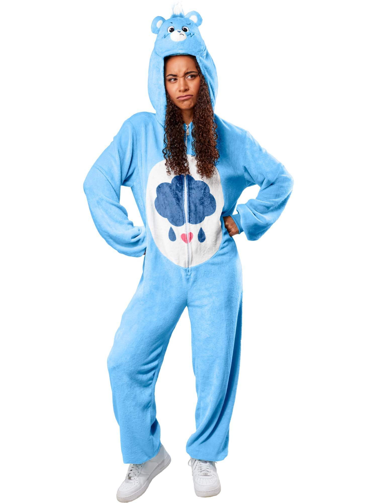 Adult Comfy Care Bears Grumpy Bear Hoodie Jumpsuit Costume Suit Onesie ...