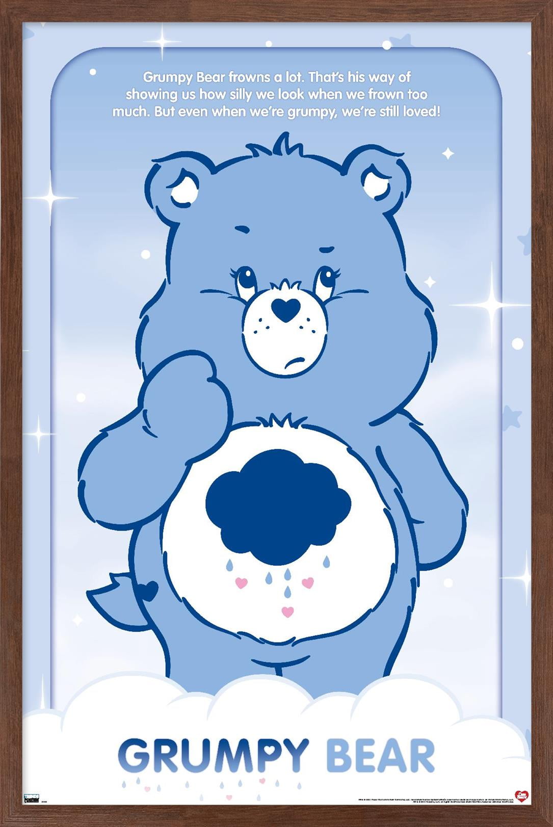 Care Bears - Grumpy Bear Wall Poster, 22.375" x 34" Framed - Walmart.com