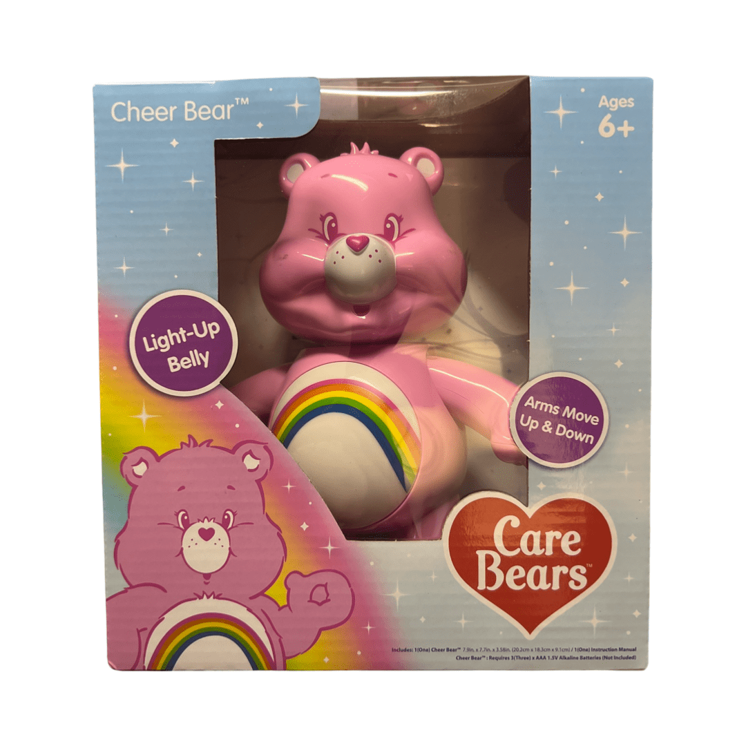 Care Bears Share Bear Light-Up Belly, Arms Move Up and Down Plush Toy ...