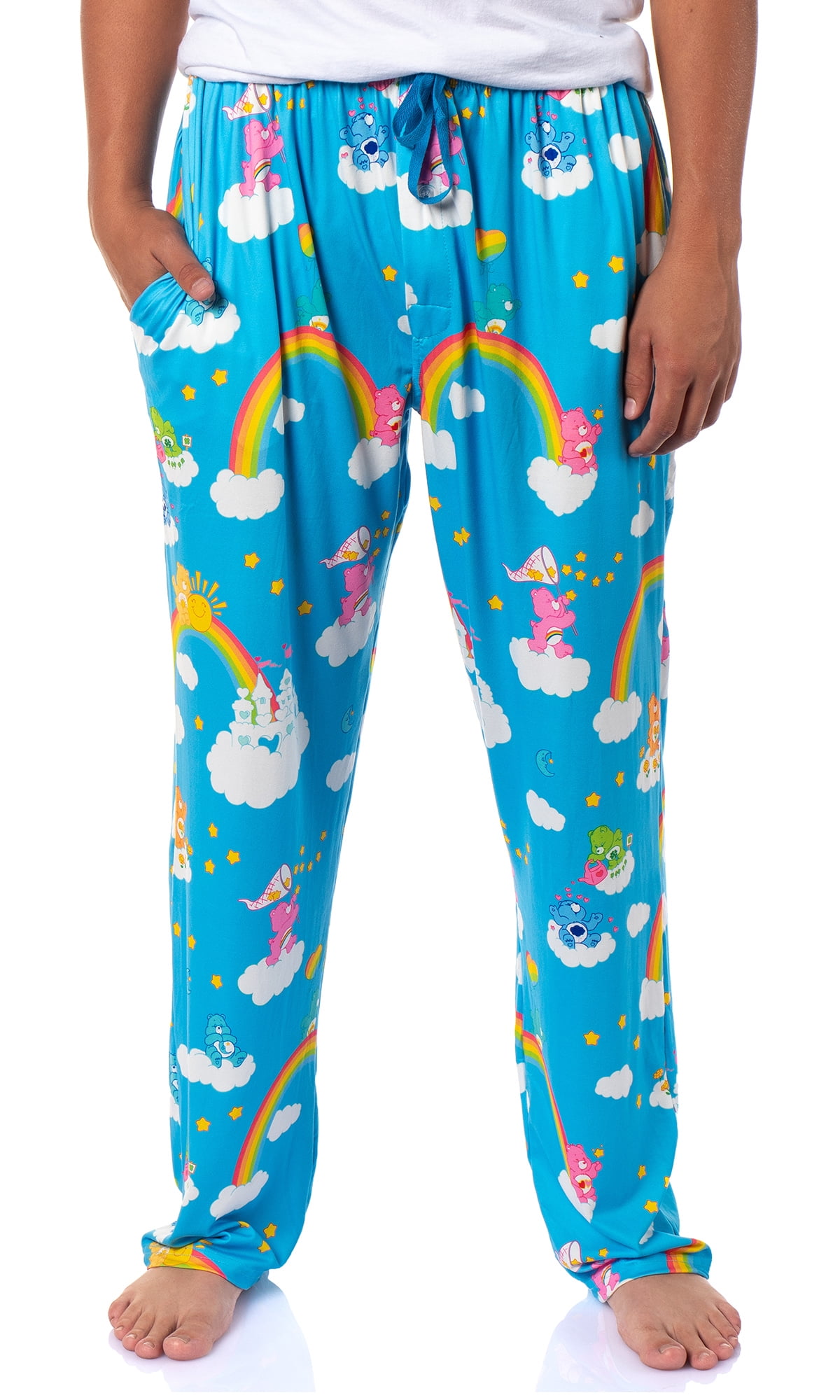 Care Bears Men's AOP Clouds and Rainbows Adult Lounge Sleep Pajama ...
