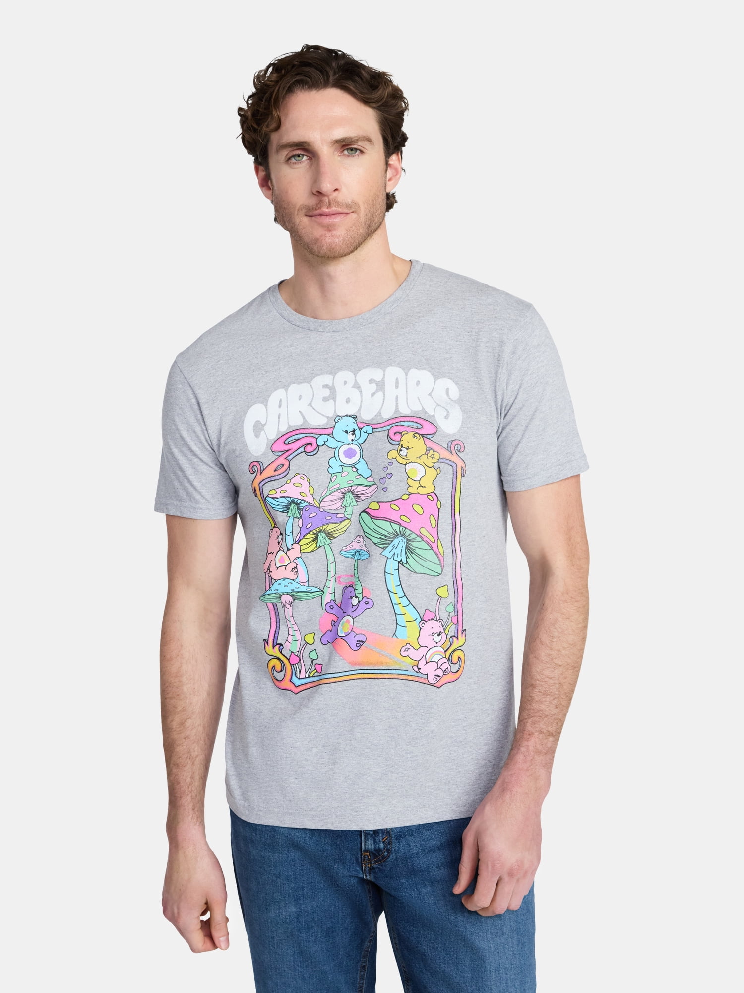 Care Bears Men's and Big Men's Dazed and Enthused Graphic Tee, Sizes S ...