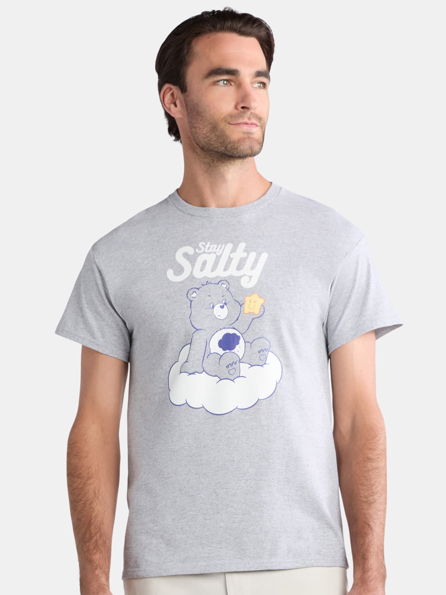 Care Bears Men's and Big Men's Stay Salty Grumpy Bear Graphic Tee, Sizes S-3XL - Walmart.com