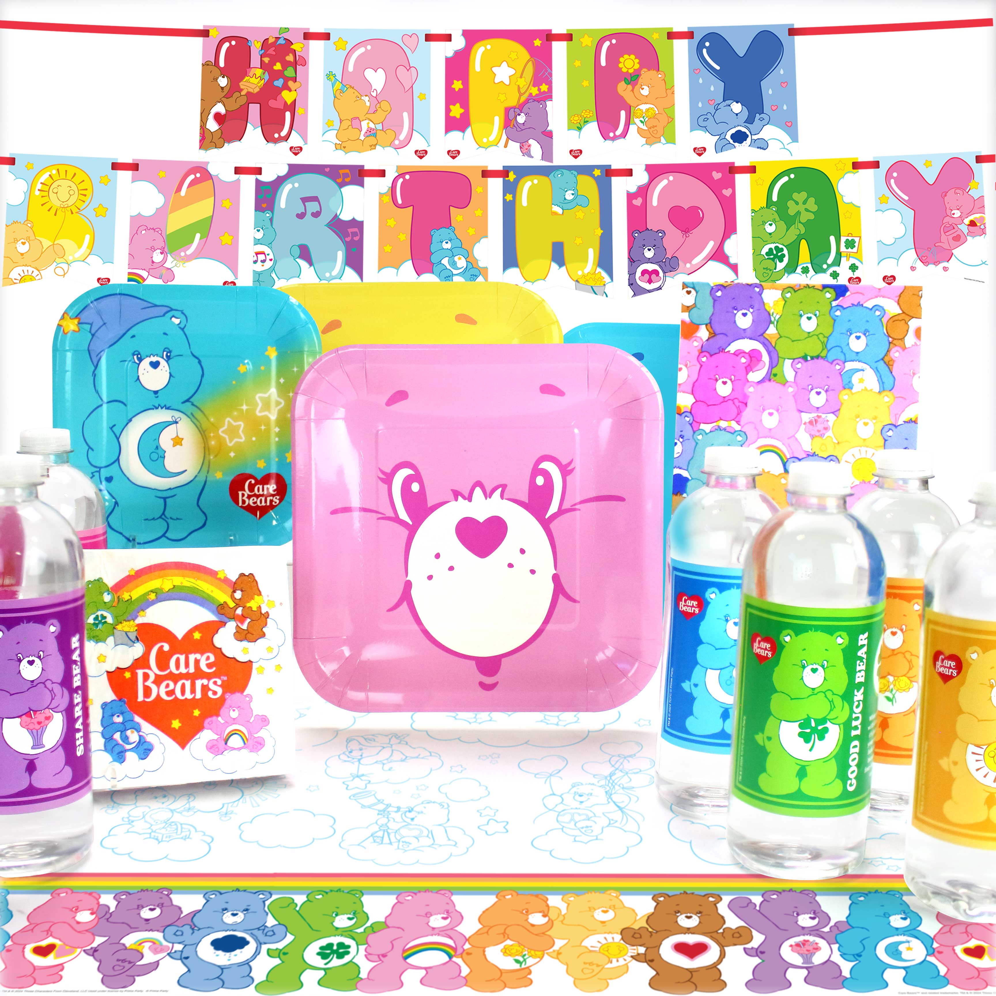 Prime Party Care Bears Birthday Party Kit, Dinner & Dessert Plates ...