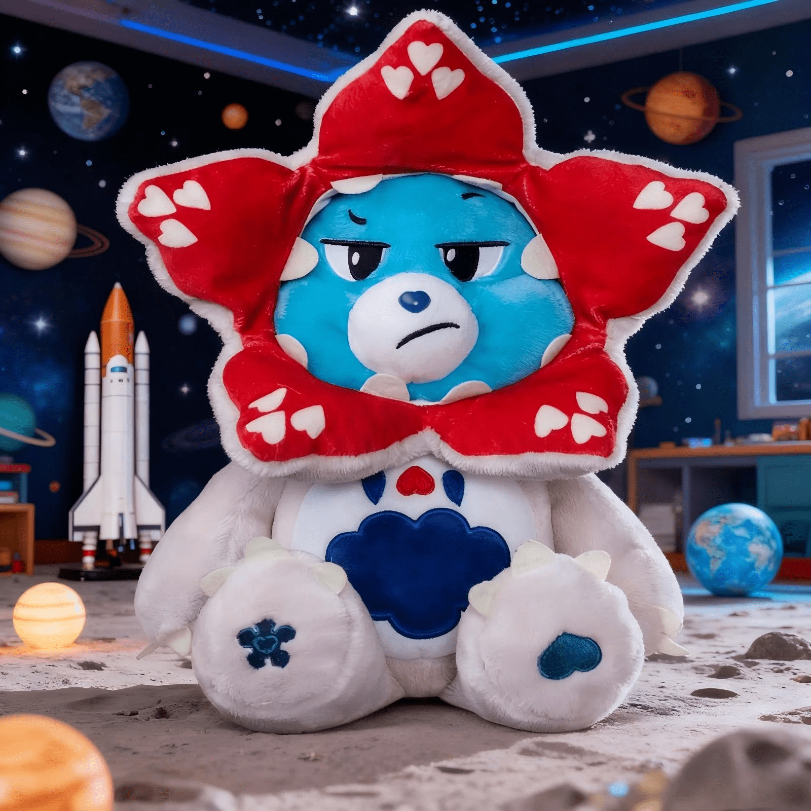 Care*Bears+Stranger*Things 12 Inch Plush Grumpy Bear as the Demogorgon ...