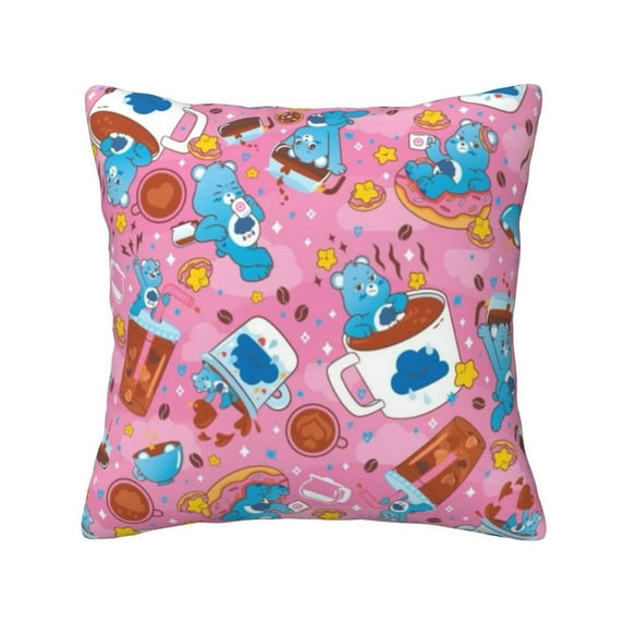 Care Bears Throw Pillow Cover Home Decor, Art Deco Pillowcase Cushion ...