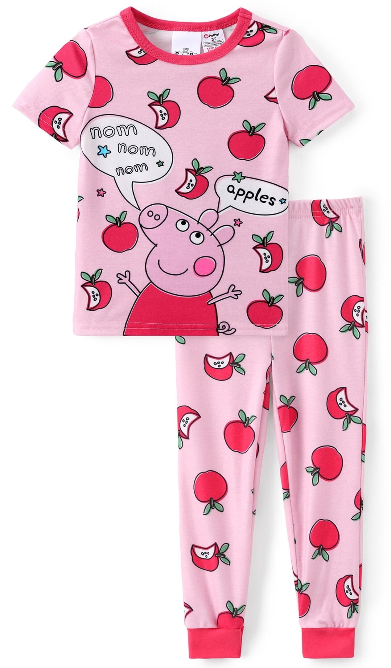 Peppa Pig Girls Pajamas Snug Fit Graphic Tee and Pants Pjs Cute Pink ...