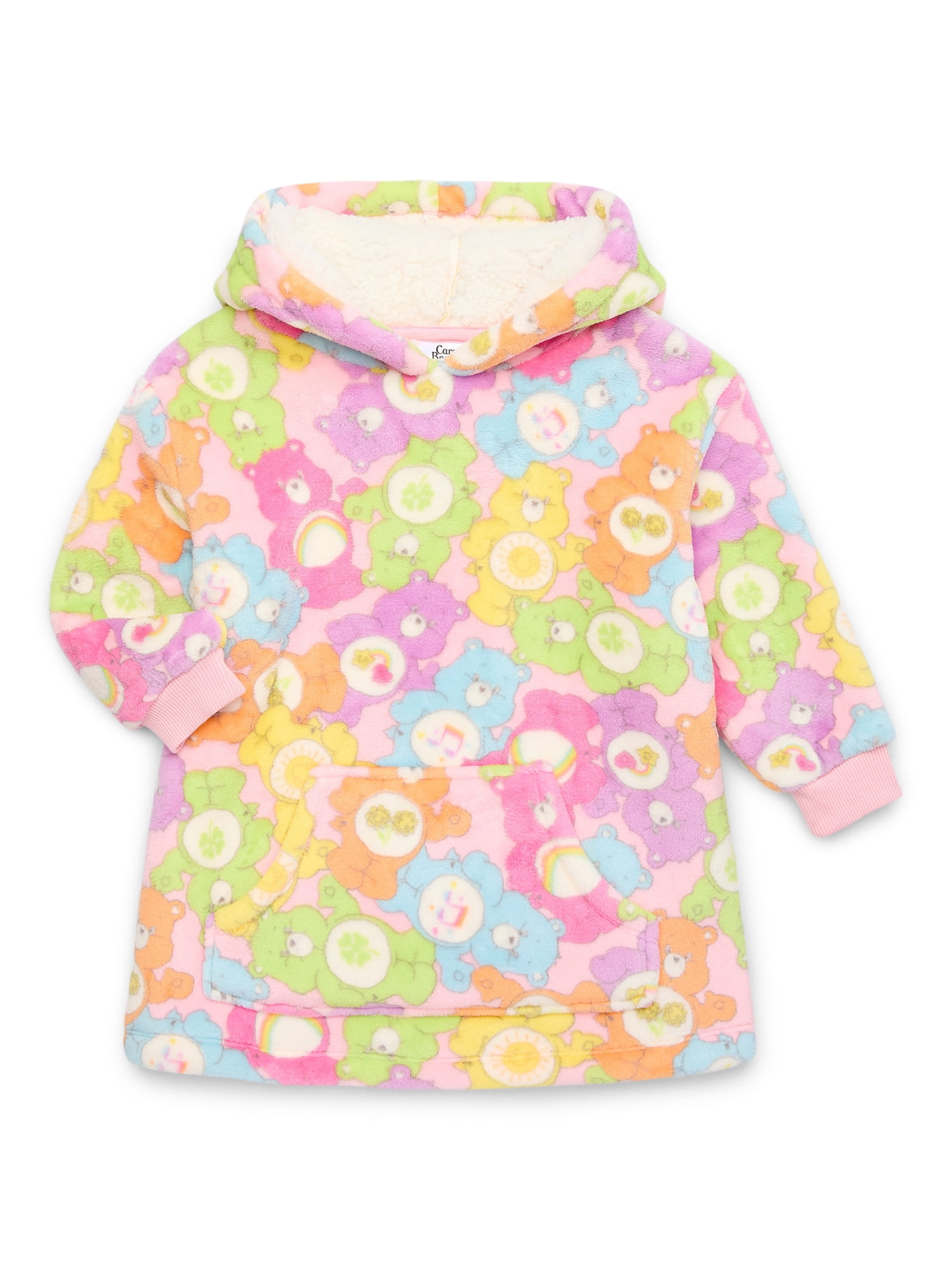 Care Bears Toddler Girl Allover Print Super Soft Snugget Hoodie, Sizes ...