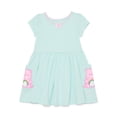 Care Bears Toddler Girls Short Sleeve Striped Dress with Graphic ...