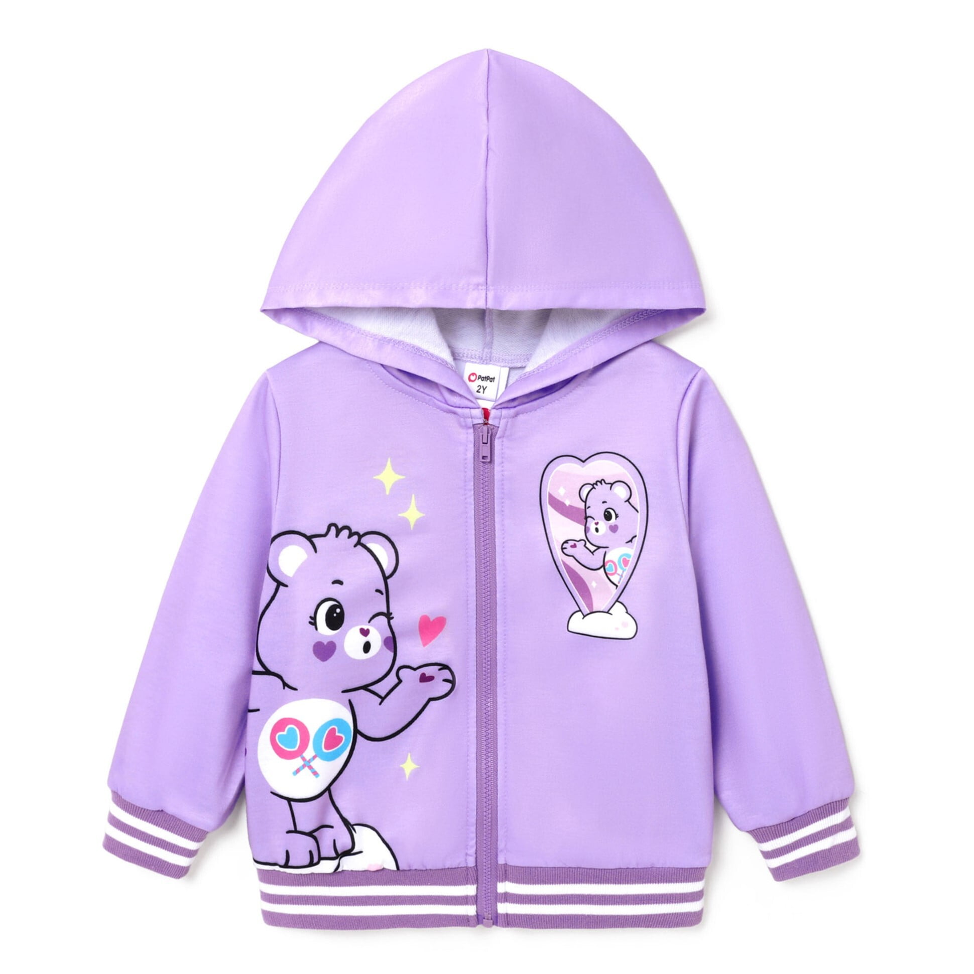 Care Bears Toddler Girls Jackets Love Heart Graphic Hooded Sweatshirts ...
