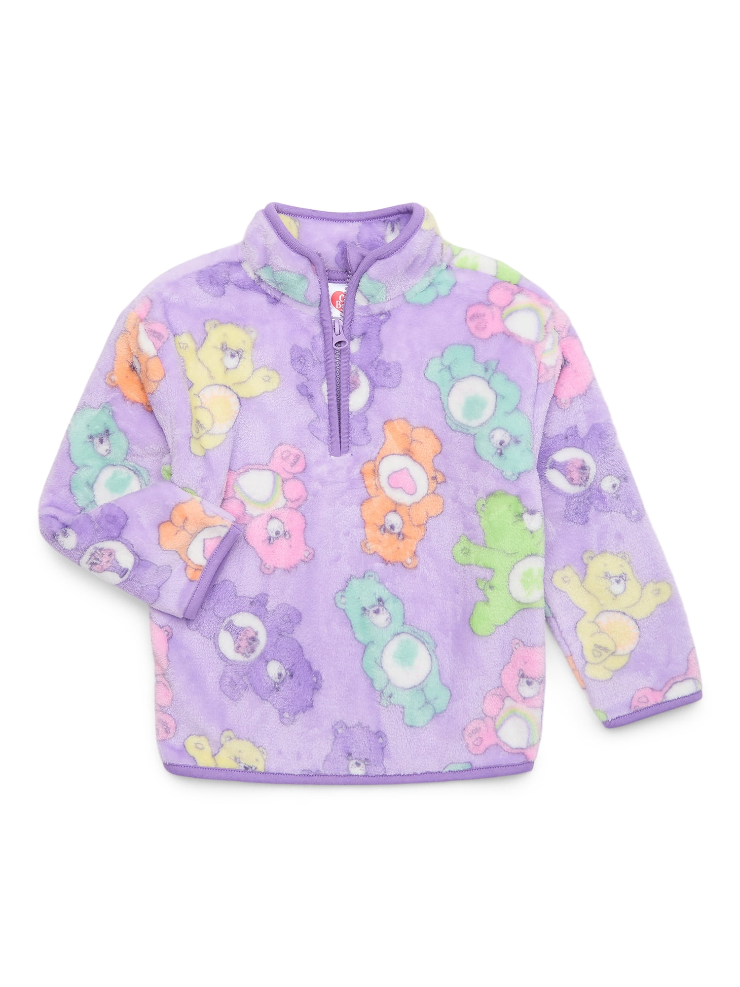 Care Bears Toddler Girls Quarter Zip Plush Pullover, Sizes 2T-5T ...