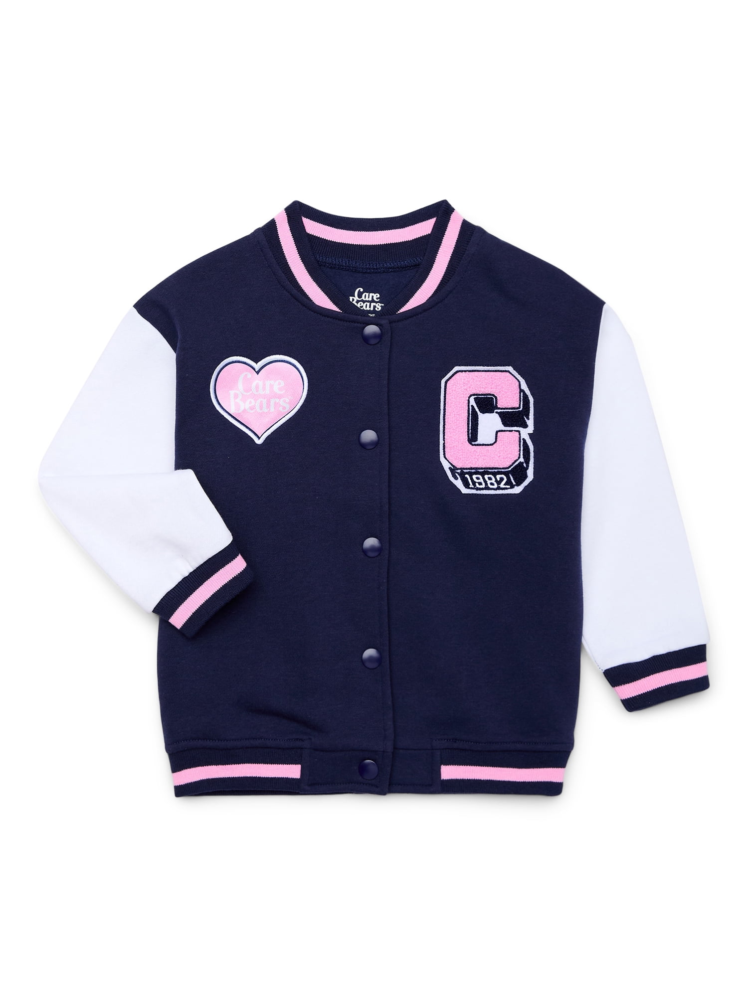 Care Bears Girls Varsity Jacket - Cheer Bear Graphic Print - Walmart.com