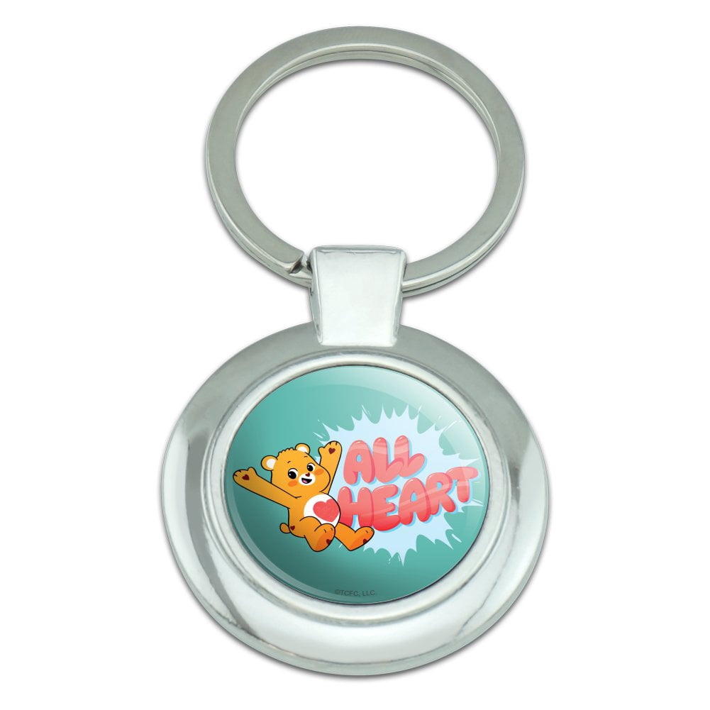 Care Bears: Unlock the Magic All Heart Keychain Classy Round Chrome ...