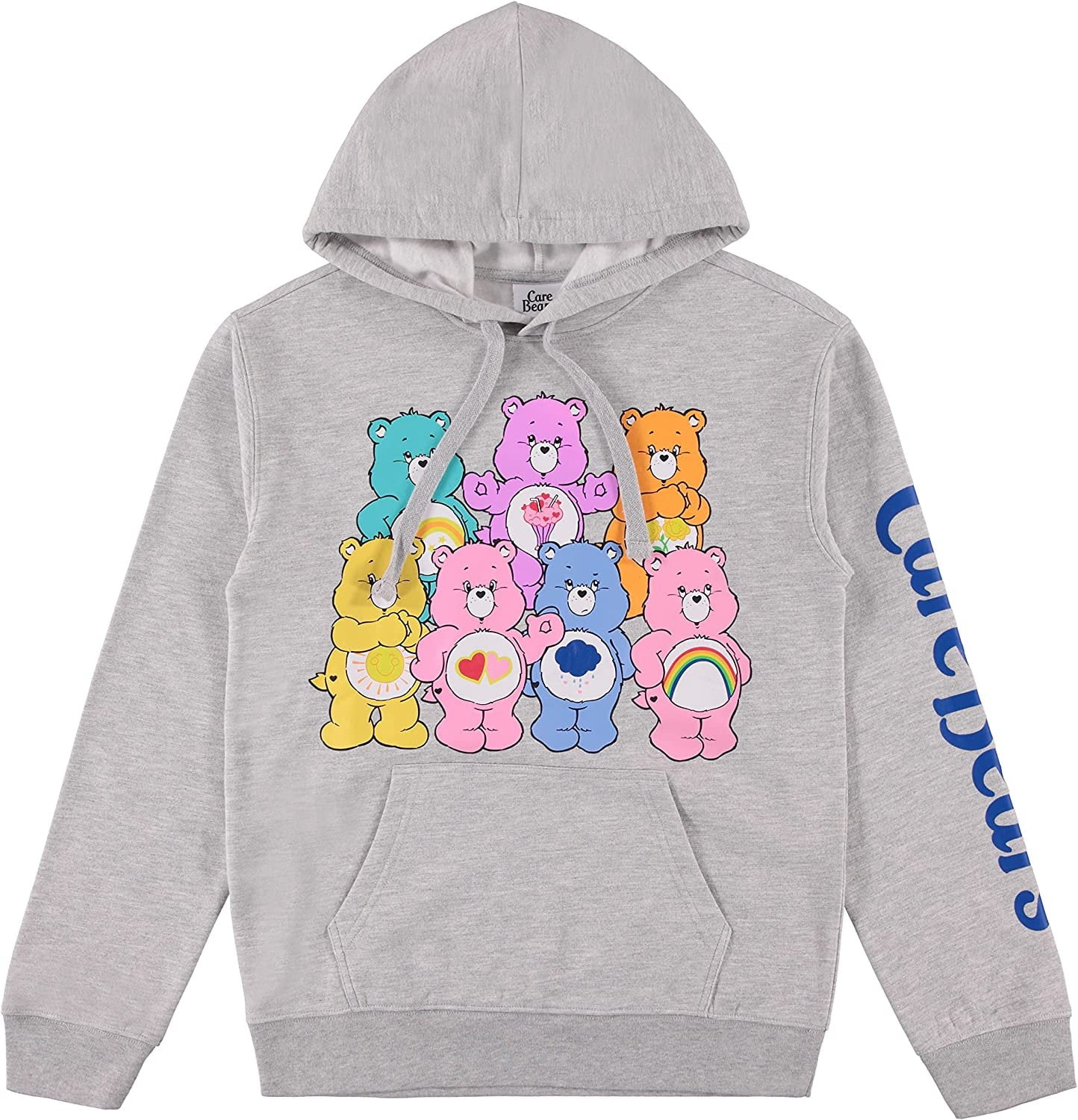 Care Bears Hoodie Sweatshirt for Women, Heather Grey, Small, Cheer ...