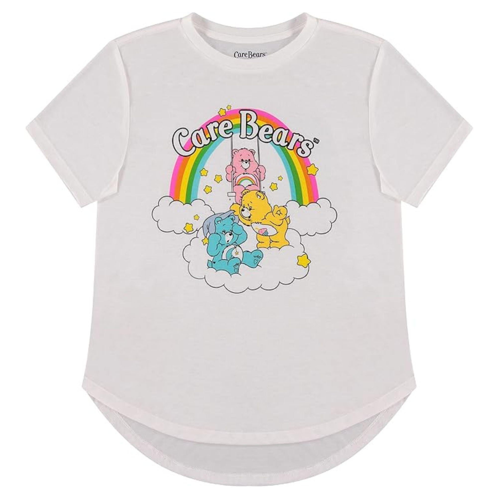 Care Bears Women's T-shirt, Curved Hem Printed Cartoon Care Bears Shirt ...