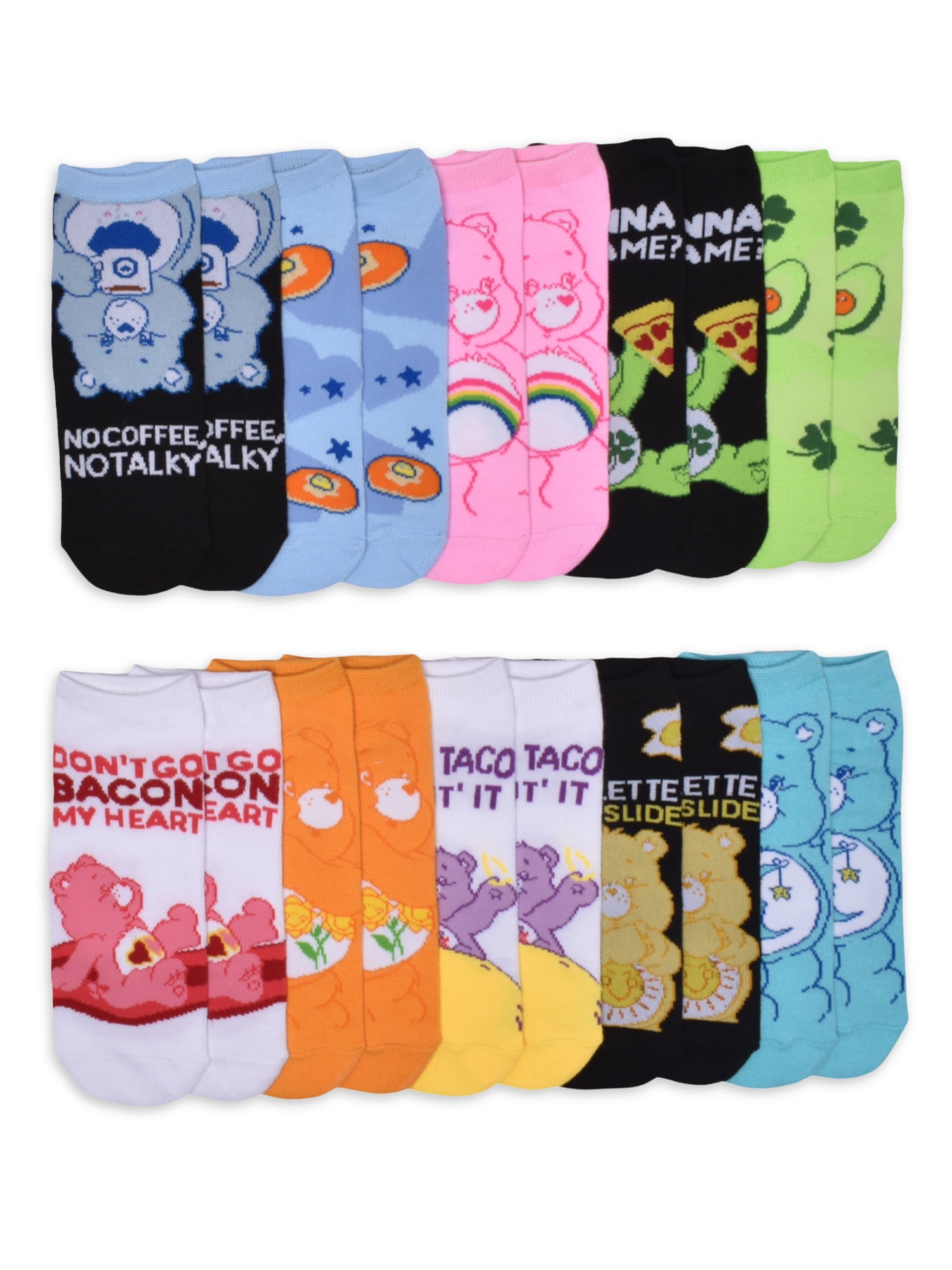 Care Bears Womens 10-Pack Low-Cut Socks, Sock Size 9-11 - Walmart.com