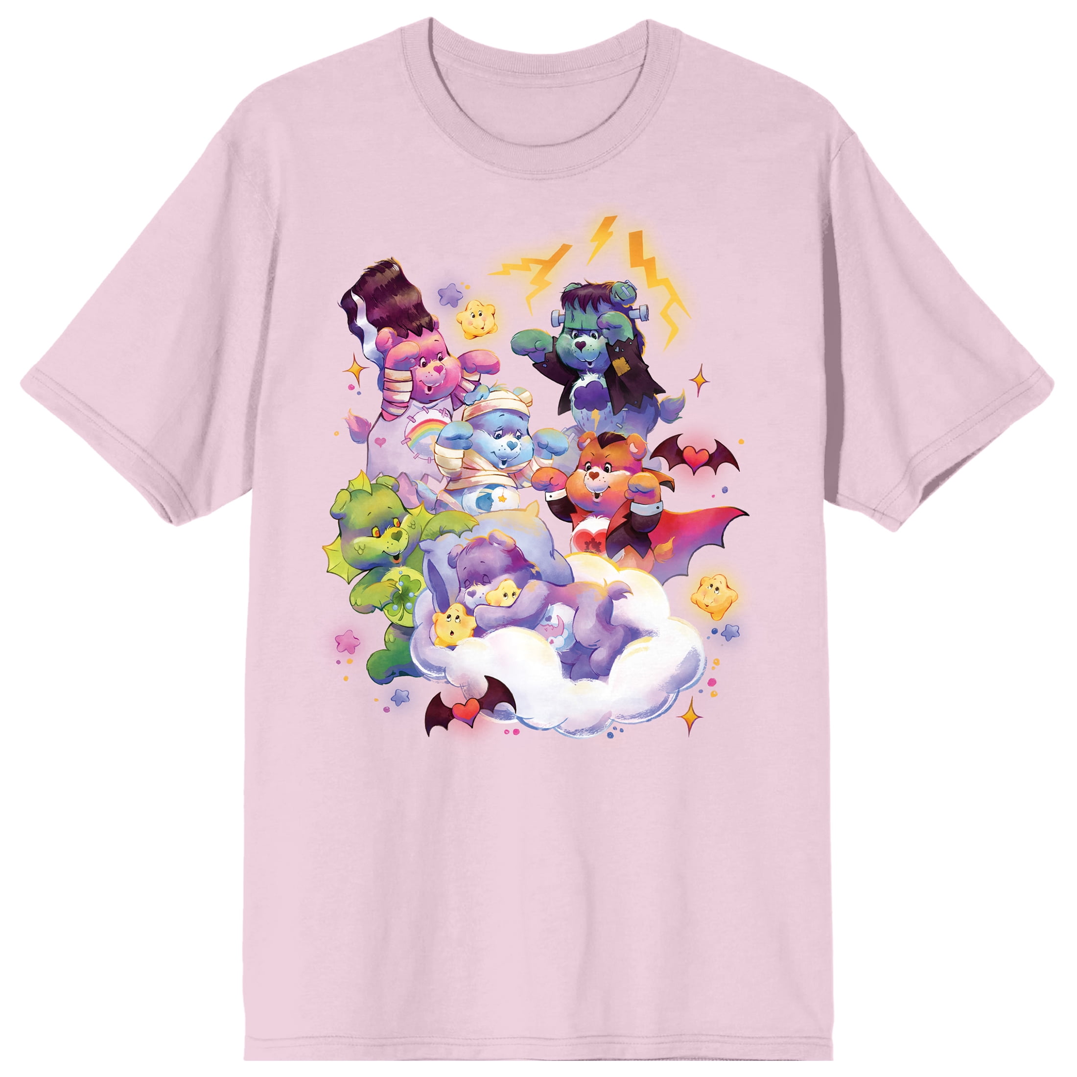 Care Bears X Universal Monsters Women's Cradle Pink Crew Neck Short ...