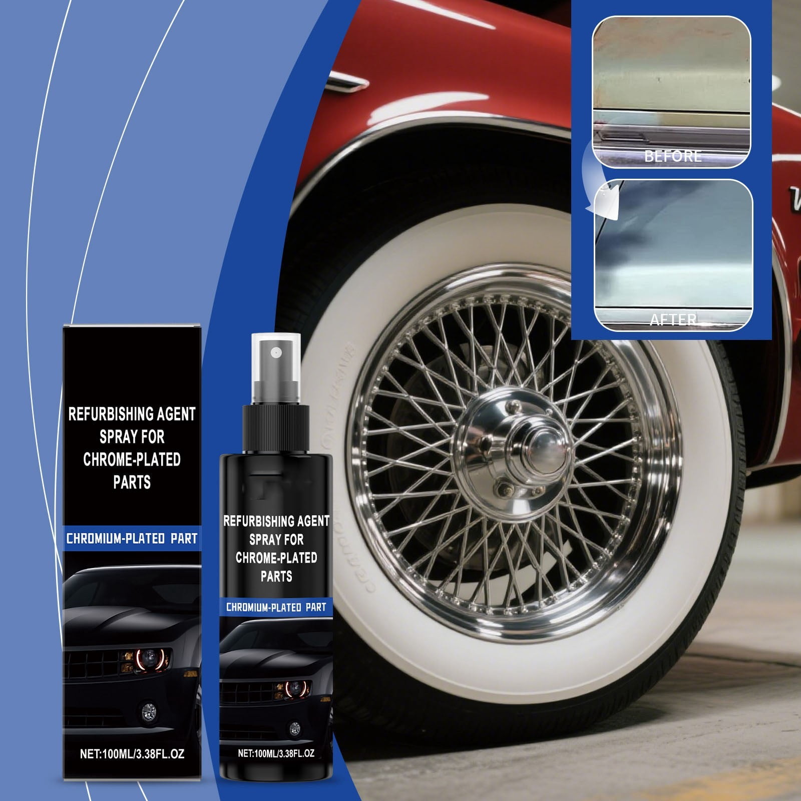 Care of Chrome Plated Parts Spray, 100ml Antioxidant & Rust Prevention ...