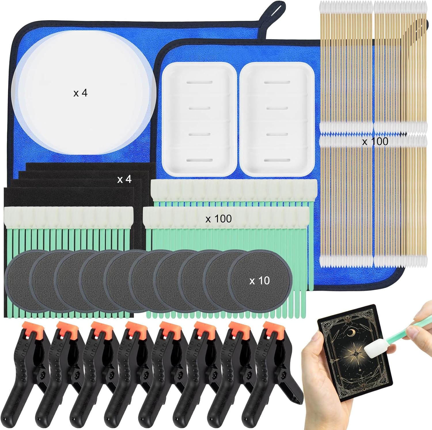 Care Clean Kit,8-in-1 Card Cleaning and Card Flattening Kit, Trading ...