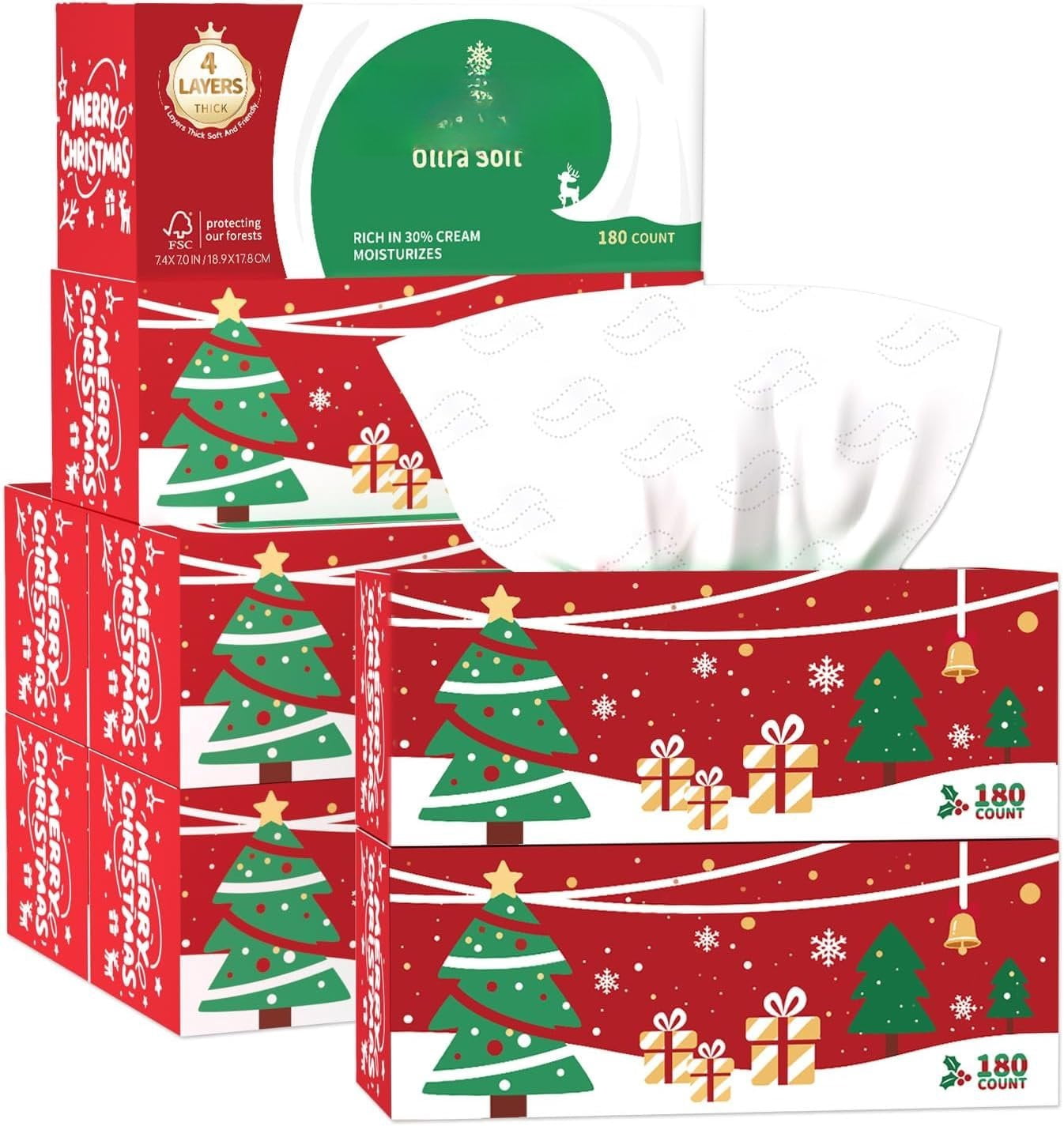 Care Facial Tissues, With 30% - 4-Ply Soft Tissues for , & Gentle, 8 ...