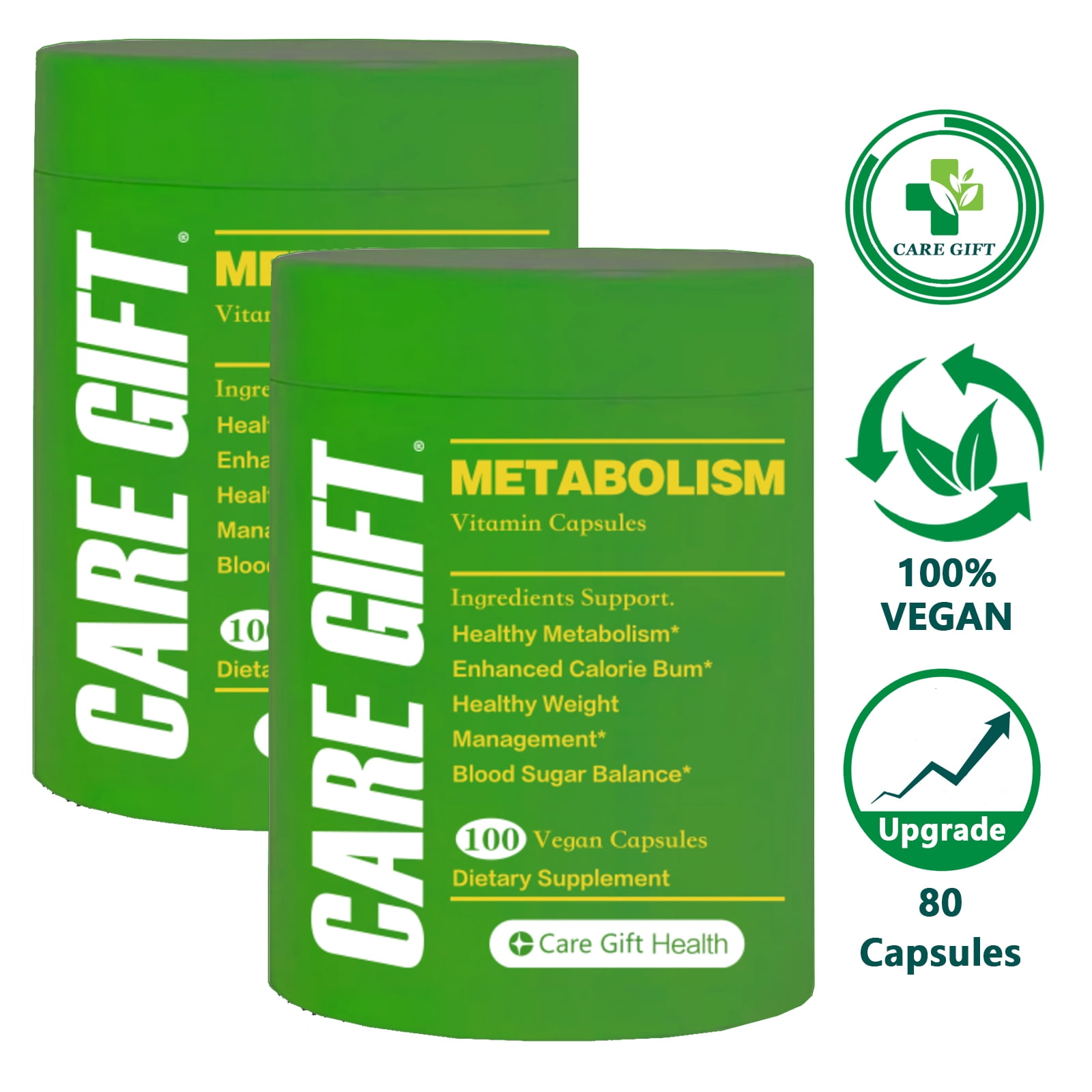 Care Gift-METABOLISM Vitamin Capsules, Green Tea Extract Chromium ...