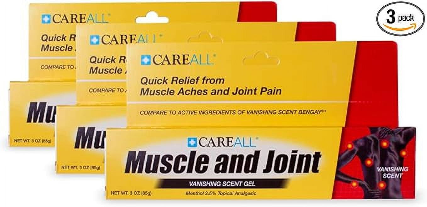 CareAll Muscle & Joint Vanishing Scent Gel, 3.0 oz. (3 Pack), Non ...