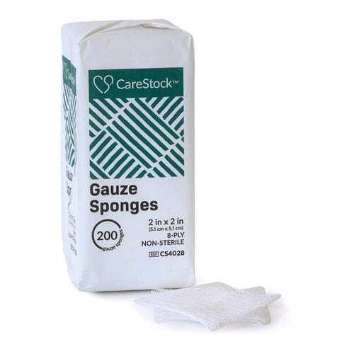 CareStock 8-Ply Gauze Sponge NonSterile 2 x 2" 1 Pack(s) 200 per Pack ...