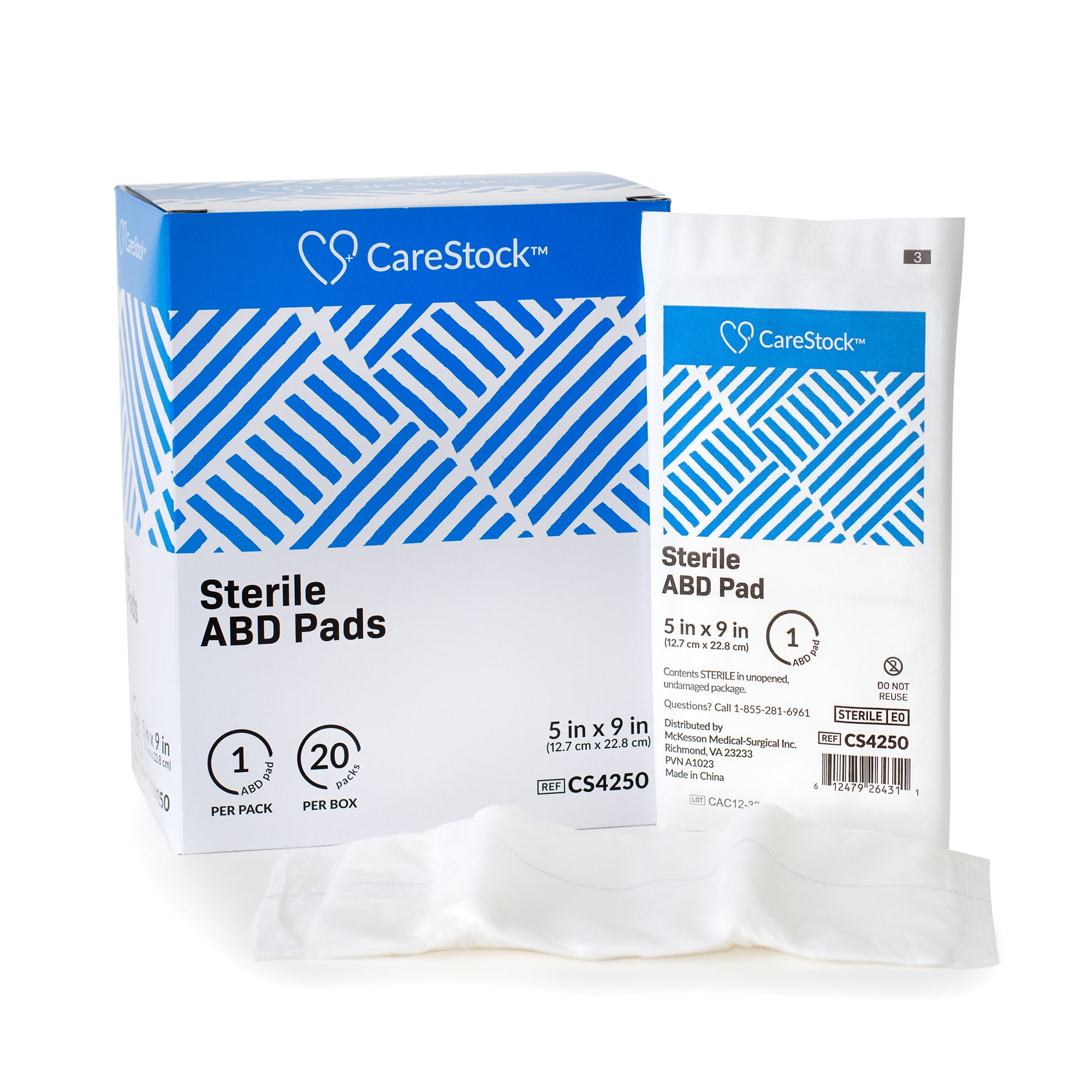 CareStock Abdominal Pad - Highly Absorbent Nonwoven Cellulose ABD Pads ...