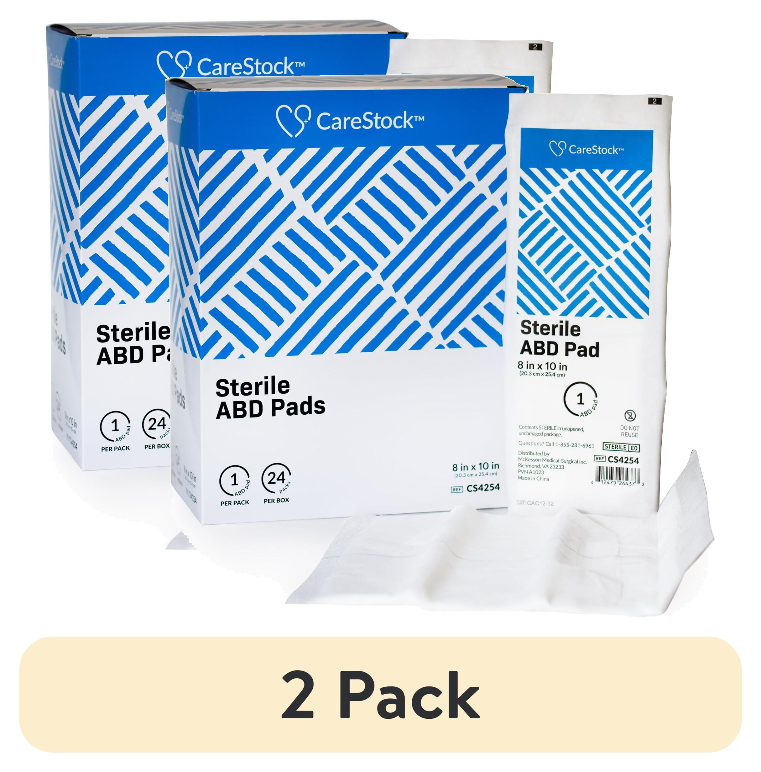 (2 pack) CareStock Abdominal Pad - Highly Absorbent Nonwoven Cellulose ...