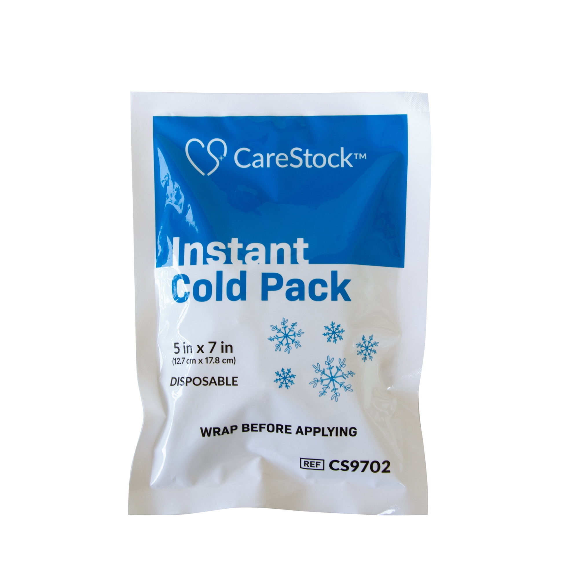CareStock Instant Cold Pack, Disposable, 5 in. x 7 in., 1 Count, 24 ...