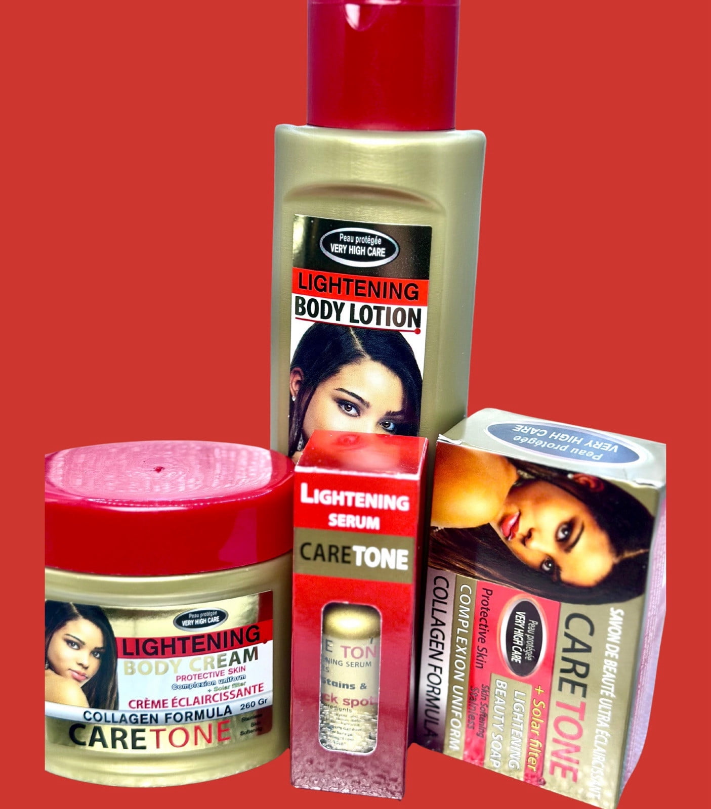 CareTone Set—Lotion 500mL + Beauty Soap 200g + Cream jar 260g ...