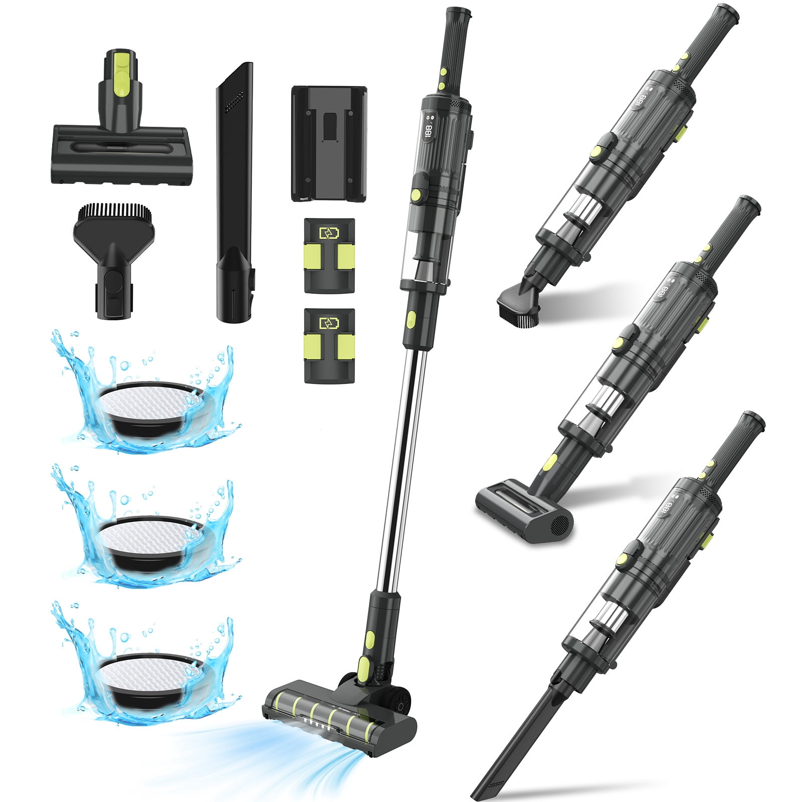 CareVac+ Cordless Stick Vacuum Cleaner Lightweight for Carpet Floor Pet ...