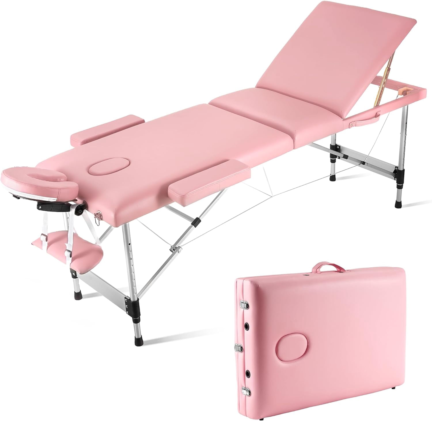 Careboda Portable Massage Table Upgraded 2" Thick Sponge, Height ...